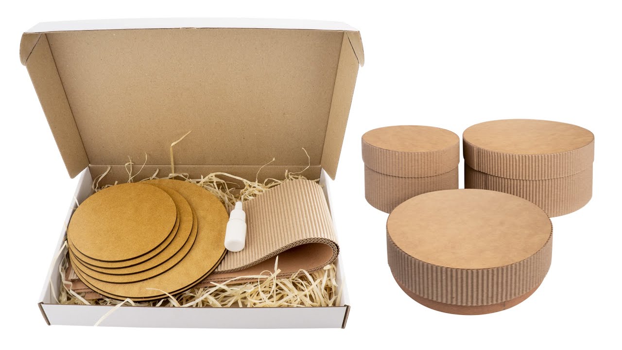 How to make Gift boxes in Eco style. (Round shape, dimensions from 130 ...