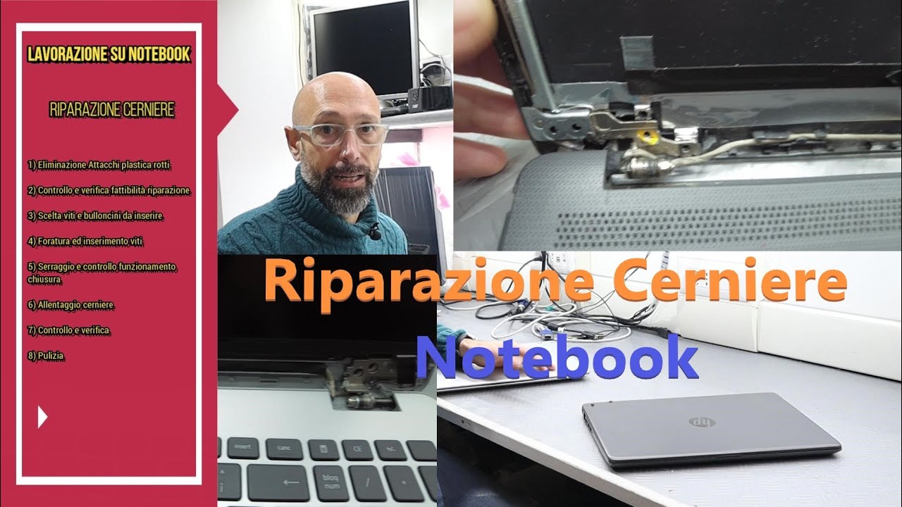 Riparazione Notebook con cerniere Rotte - YouTube