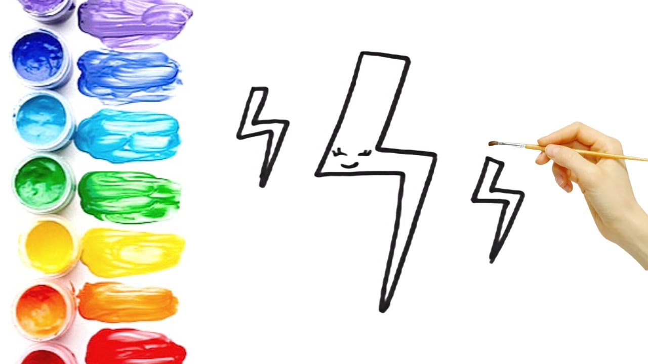 Draw Cute energy lighthing easy step by step How to draw easy Coloring ...