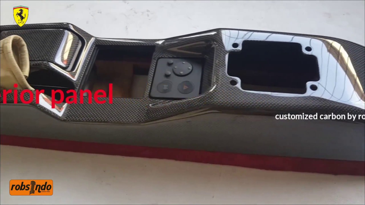 Ferrari interior panel carbon fiber - YouTube