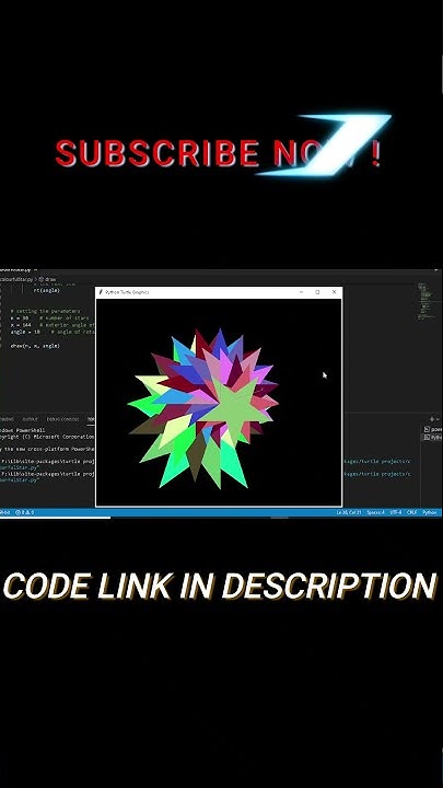 Amazing Multiple STAR pattern using python - turtle programming #shorts #python #codewithharry ...