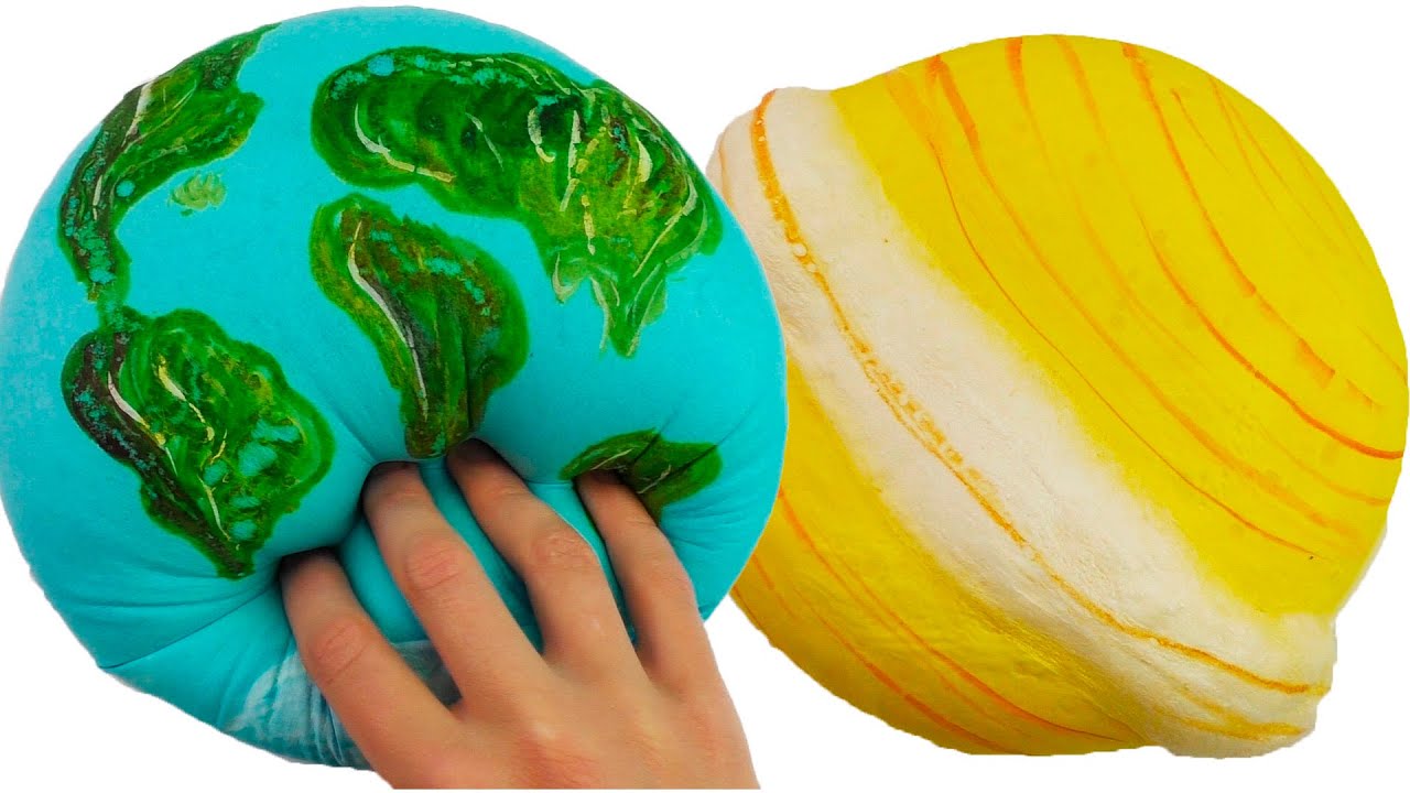 Comparison of slime with the universe. ASMR Space Fluffy Iceberg Slime ...