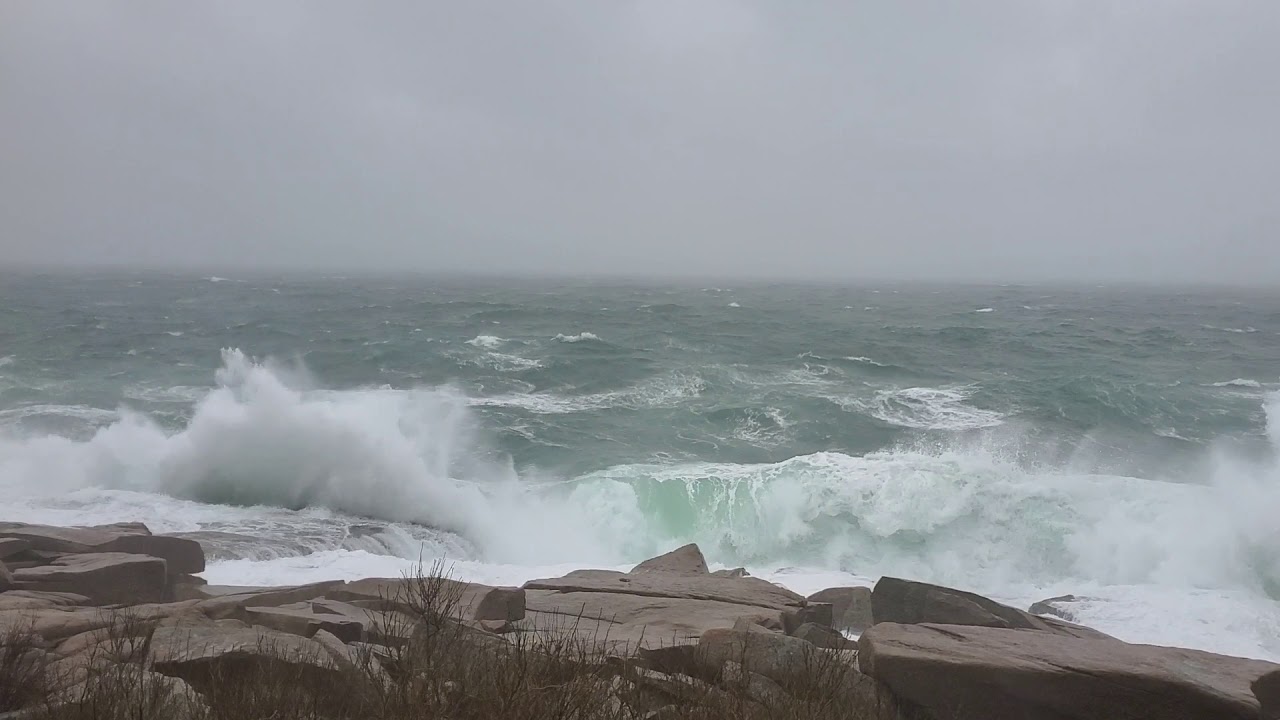 Acadia National Park Winter Storm - YouTube