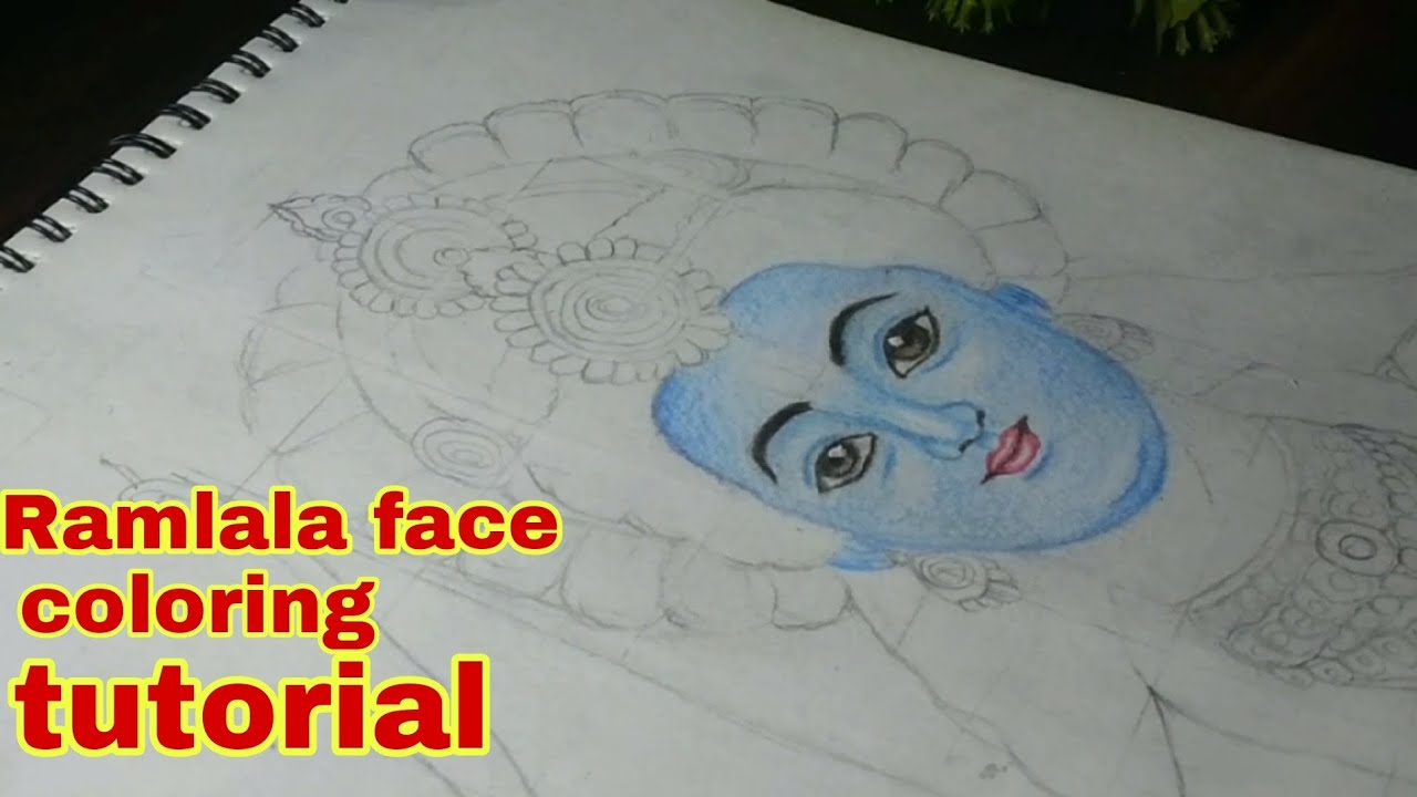 Ramlala face coloring tutorial🥰|| coloring tutorial|| - YouTube