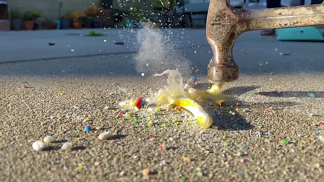 Slow Motion Candy Cane Crush - YouTube