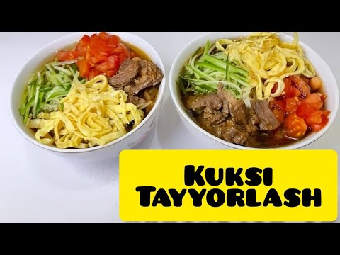 Kuksi tayyorlash, Кукси освежающий суп для лета
