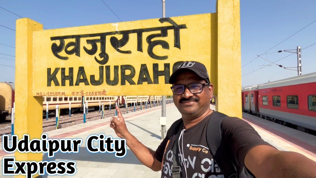 Udaipur City Express 19665 train journey Khajuraho to Agra - YouTube