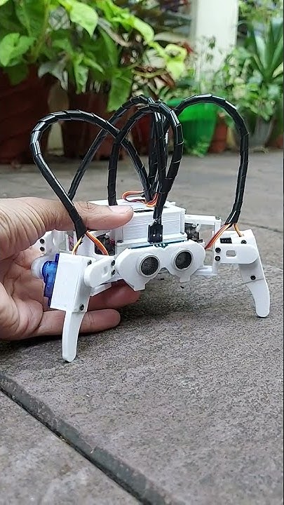 spider robot 3D Printed 8 with servo motor and controller used arduino ...