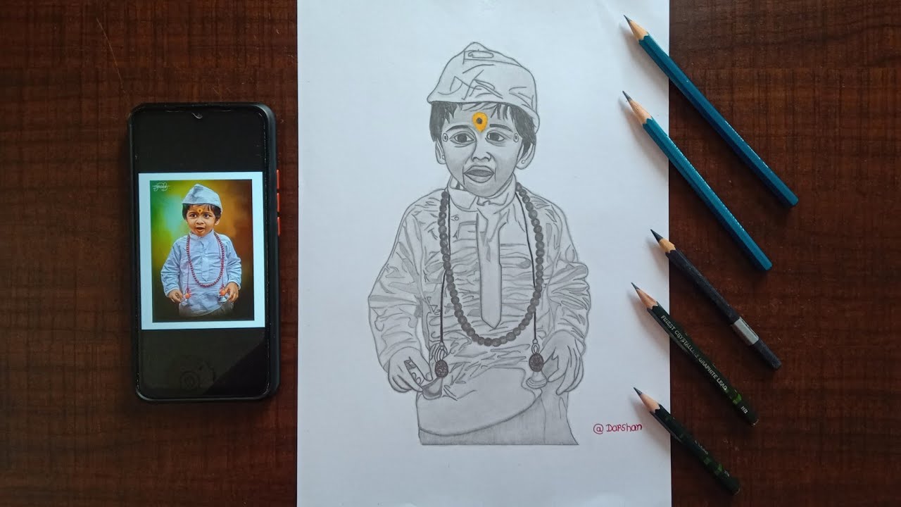 Vitthal Panting with watercolor, Pandurang easy painting step by step ...