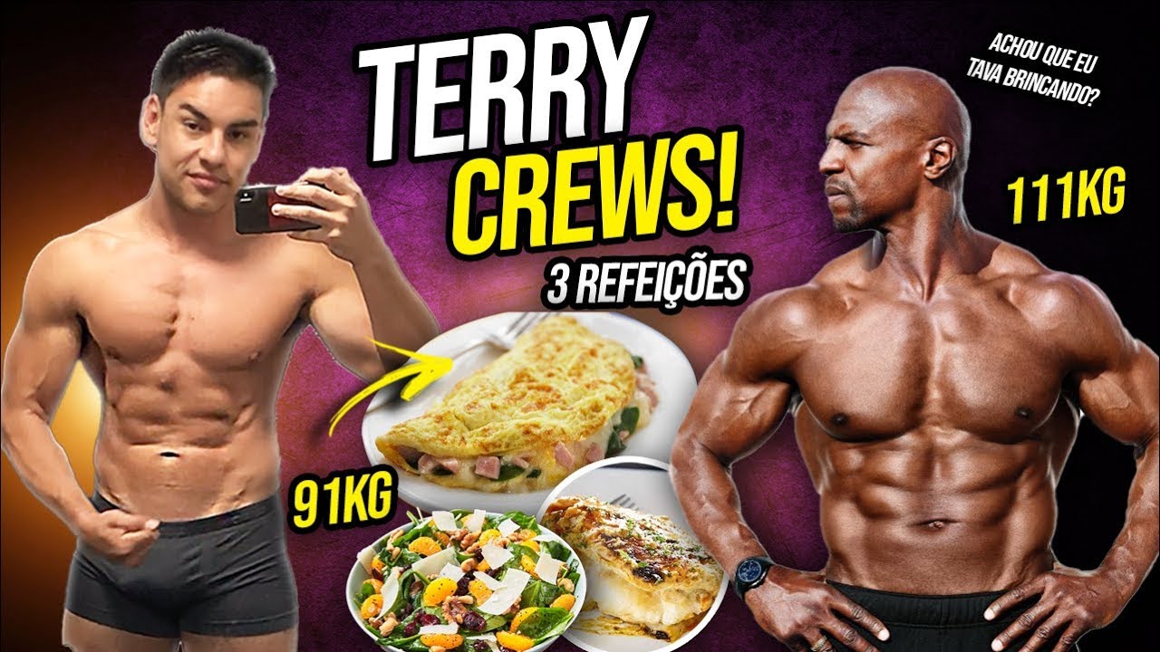 FIZ A DIETA DO TERRY CREWS POR 1 DIA! // *GRANDE E SECO* Dieta dos ...