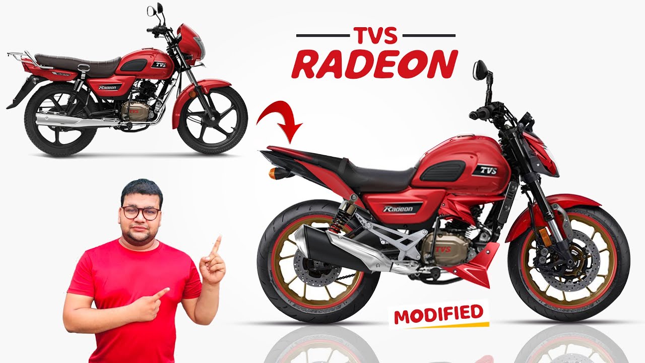 TVS Radeon 109 cc Bike modified (Get a New Look) - YouTube