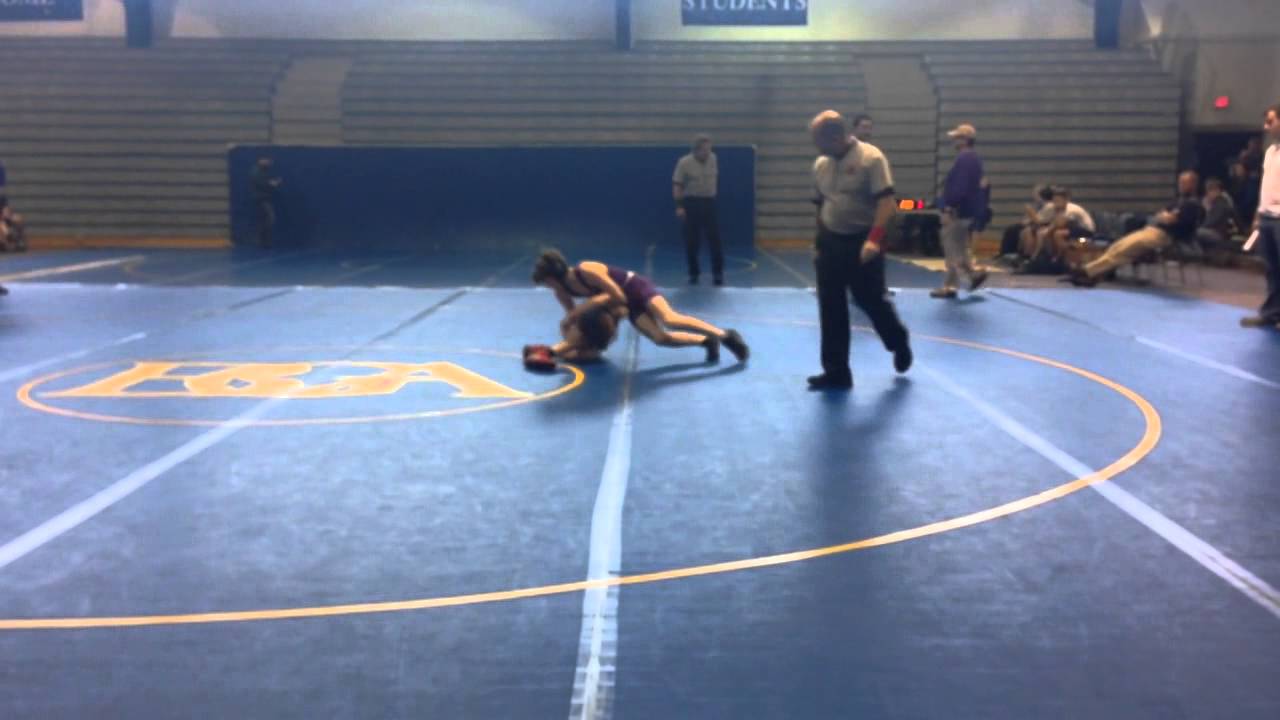 Sean Pitts - Wrestling at BGA Duals Match 2 Round 1 - YouTube