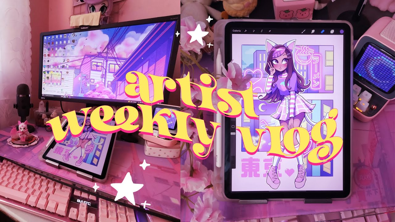 life as a digital artist ☕ commissions and more commissions - YouTube