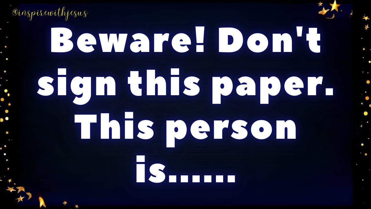 Beware! Don't sign this paper. This person is...... - YouTube