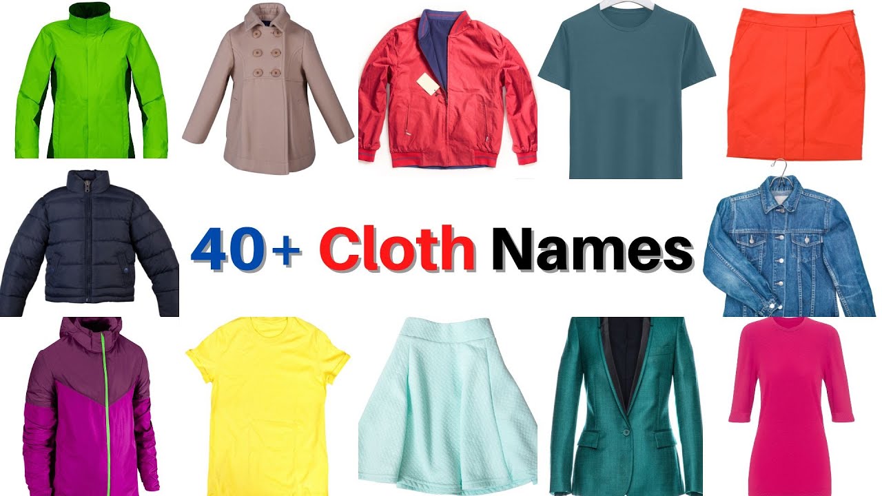 Learn 40+ Cloth Names - YouTube