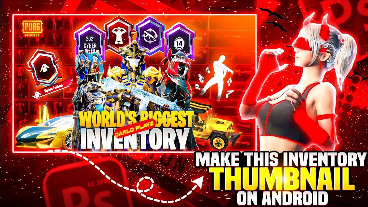 Make BGMI/PUBG Inventory Thumbnail 🔥 Thumbnail like ERDOZI⭐ - YouTube