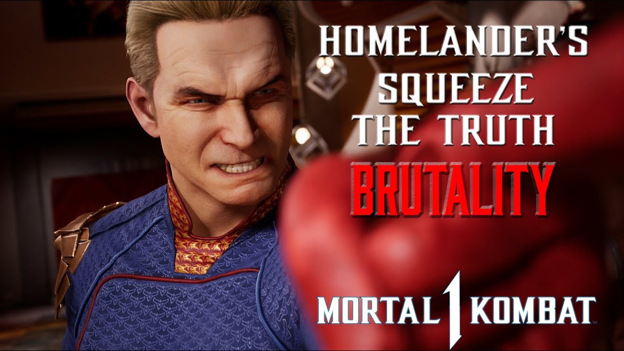 Mortal Kombat 1 - Homelander's Squeeze The Truth Brutality - YouTube