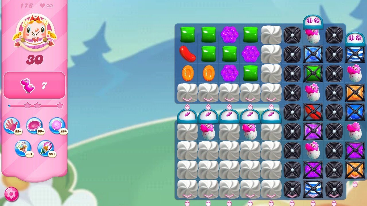 Candy Crush Saga Level 176 - YouTube