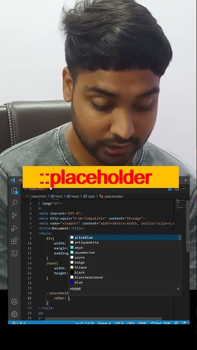 ::placeholder Selector | CSS3 - YouTube