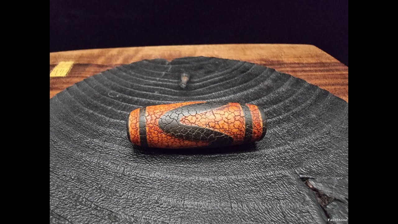 Batu Akik Dzi Tiger Fang Tooth Fire Blessed Tibet Protector Stone 39mm ...