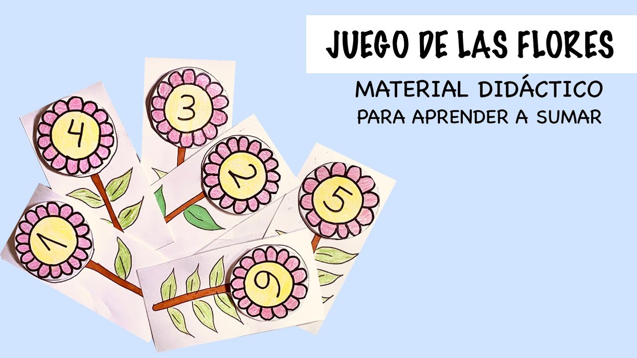 Juego de las flores para aprender a contar: Material Didáctico - YouTube