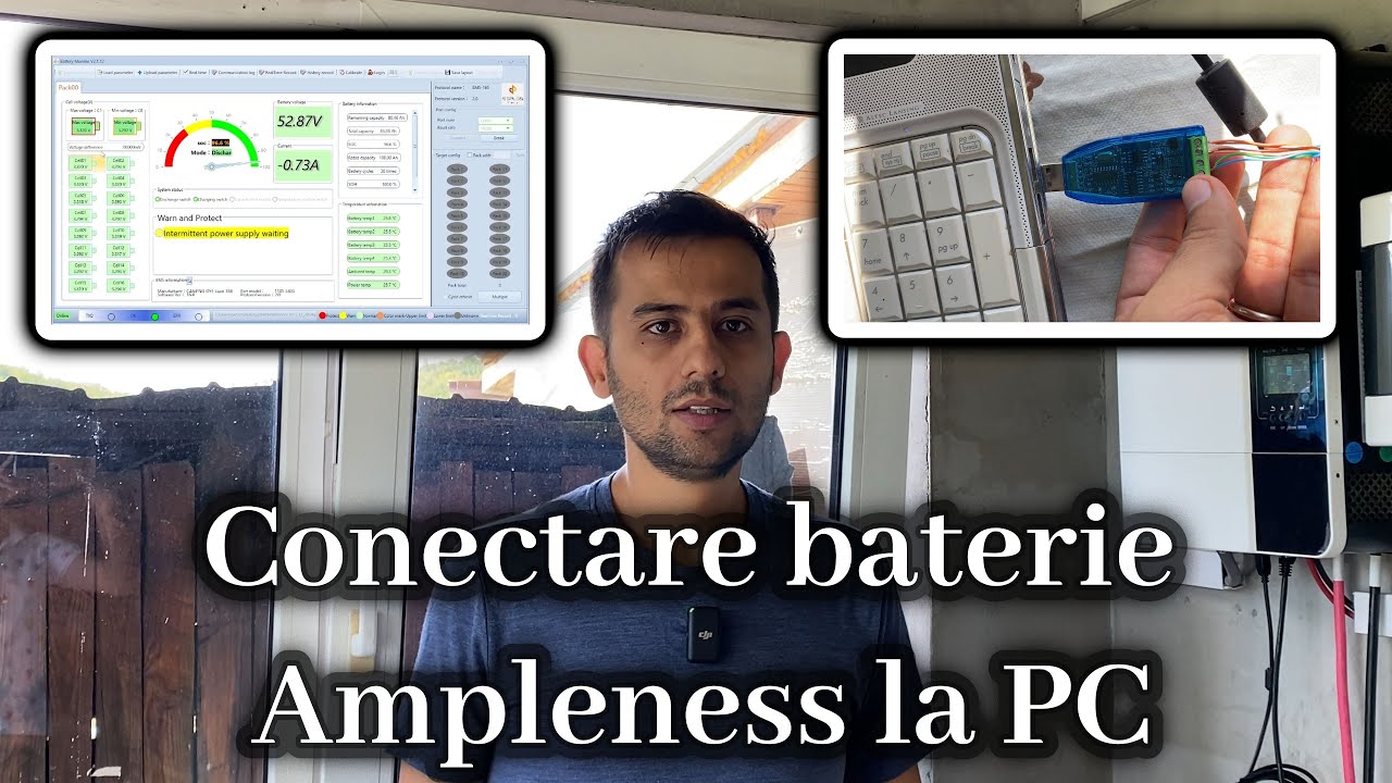 Tutorial conectare baterie Ampleness la calculator - YouTube