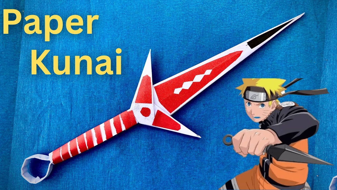 DIY |How to make katana paper Kunai knife| making Kunai from paper ...