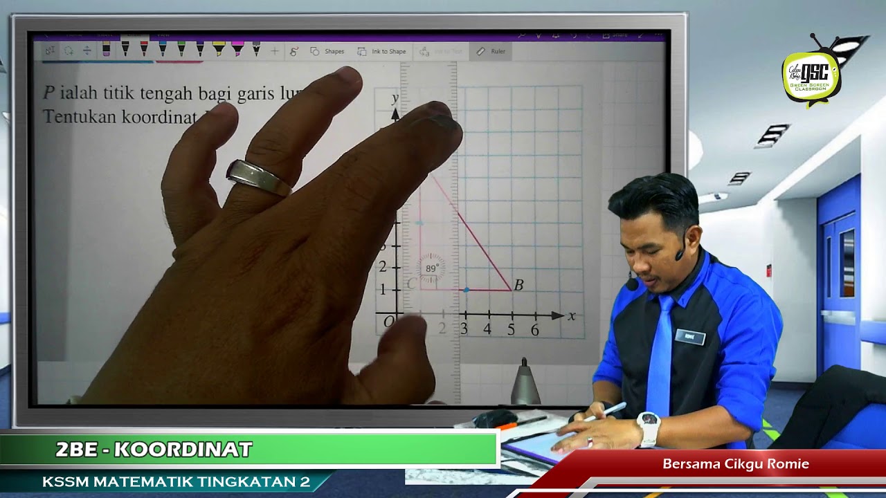 KSSM18 2B 11 Titik Tengah Satah Cartes - YouTube