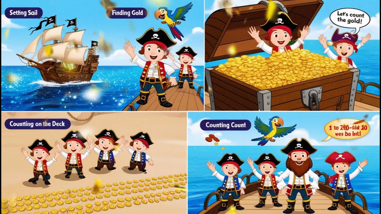 Pirate Numbers || Learn Counting with Treasure, Pirates, and Fun ...