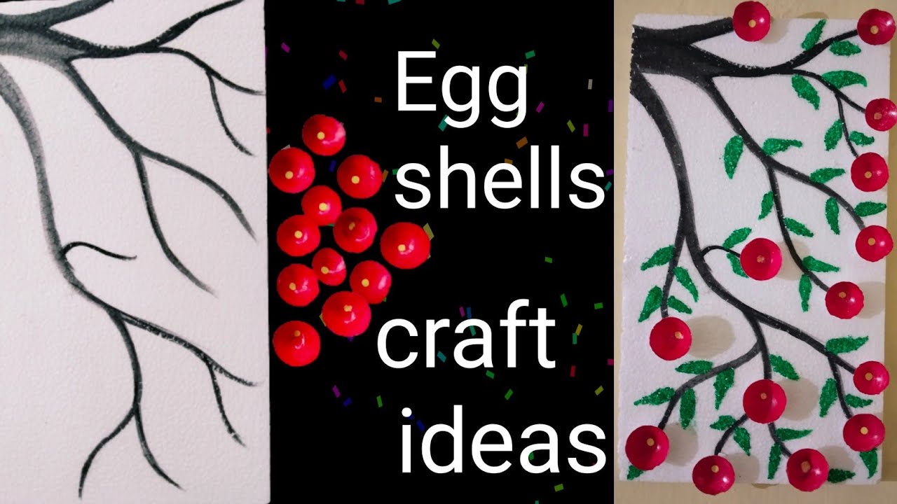Egg shells craft ideas//Best out of waste//Easy and beautiful wall ...