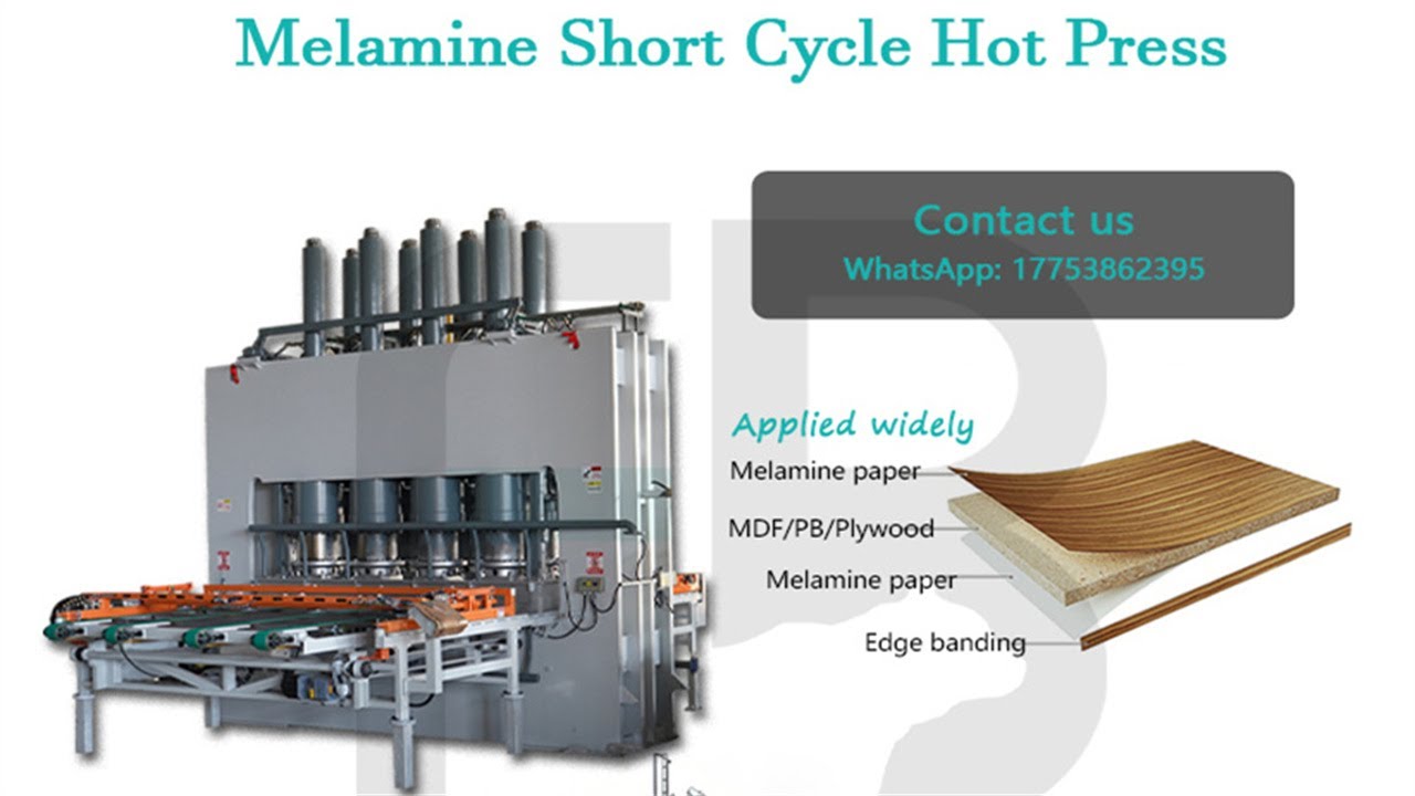 Short cycle hot press for MDF boards/How to operate a melamine hot ...
