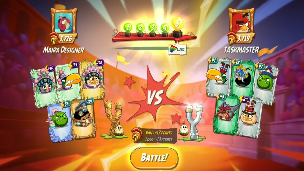 Arena Battle last level of winning streak - Angry Birds 2 - YouTube