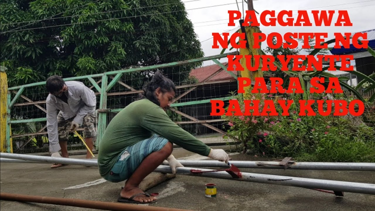 Paggawa ng Poste ng Kuryente para sa Bahay Kubo #postengkuryente # ...