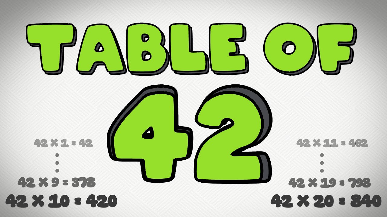Table of 42 / 42 ka pahada / 42 ka table / #maths #publicmaths - YouTube
