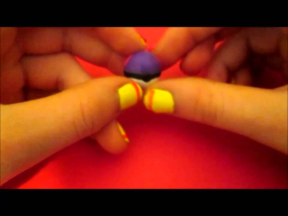 How to Make Polymer Clay Pokeballs - YouTube