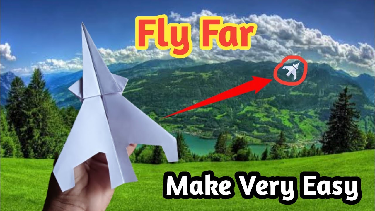 How To Make A Paper Fighter Jet Very Easy That Fly Far - YouTube