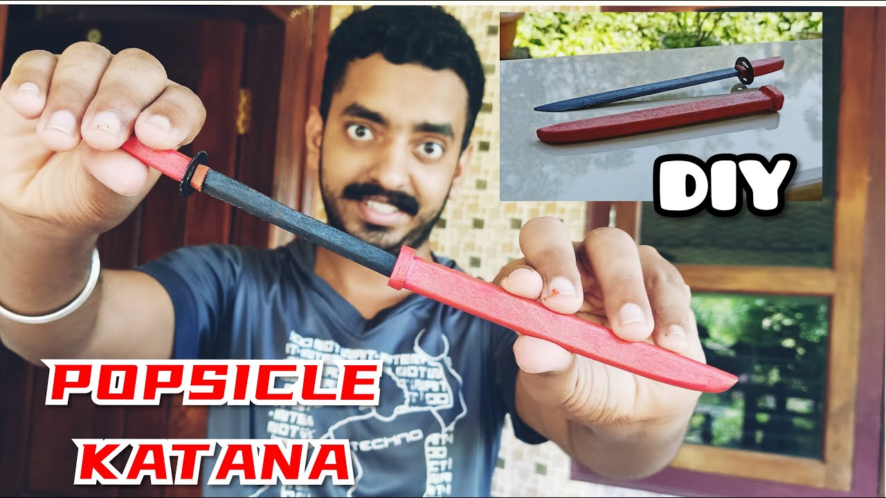 Making Samurai Sword by using Popsicle Stick - YouTube