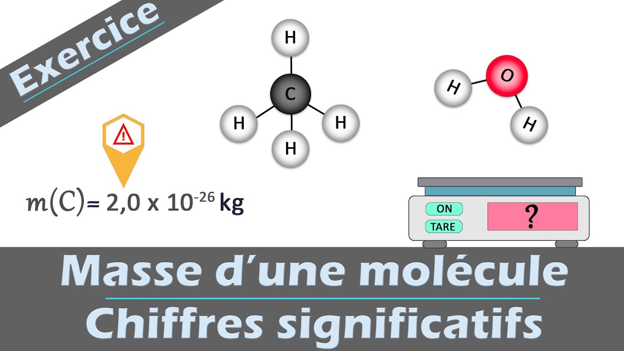 Calculer la masse d'une molécule 📝Exercice corrigé | Chiffres ...