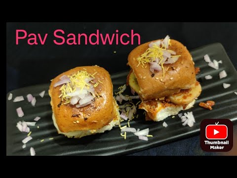Pav Sandwich Recipe| How to make Masala Pav Sandwich| Street Food ...