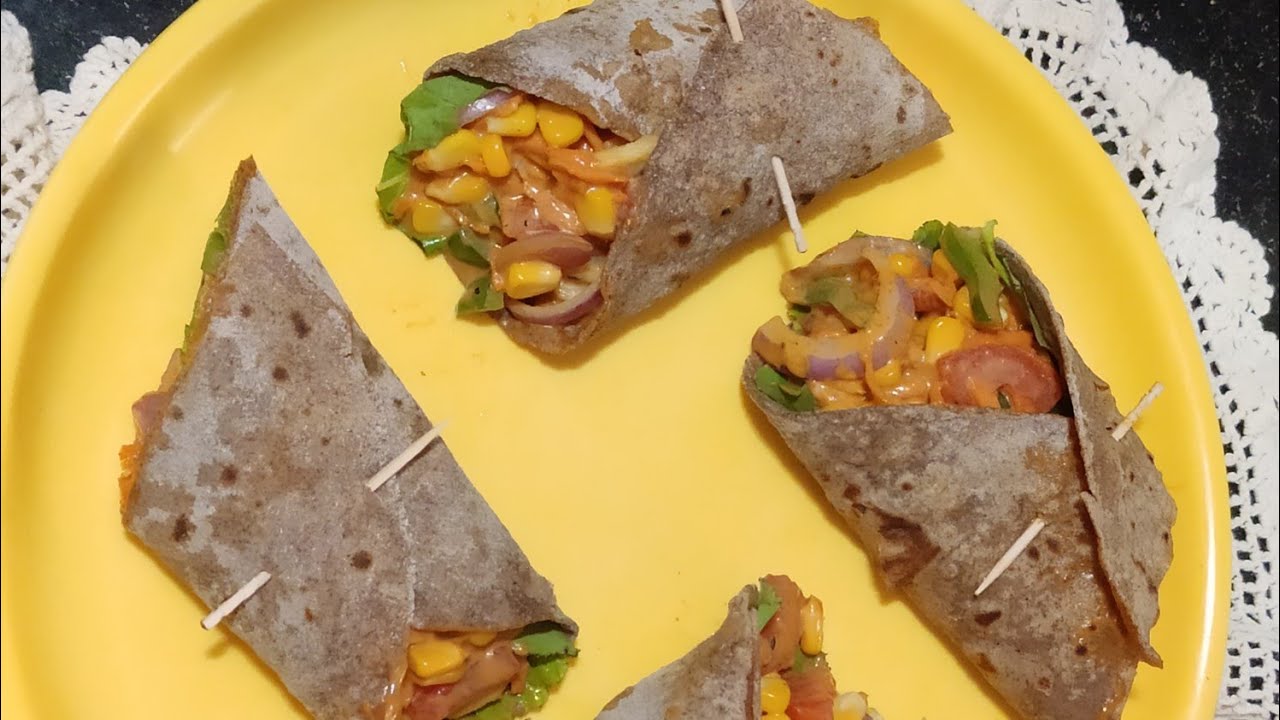 ragi vegetable roll | Ragi vegetable wrap 🌯| palcreation - YouTube