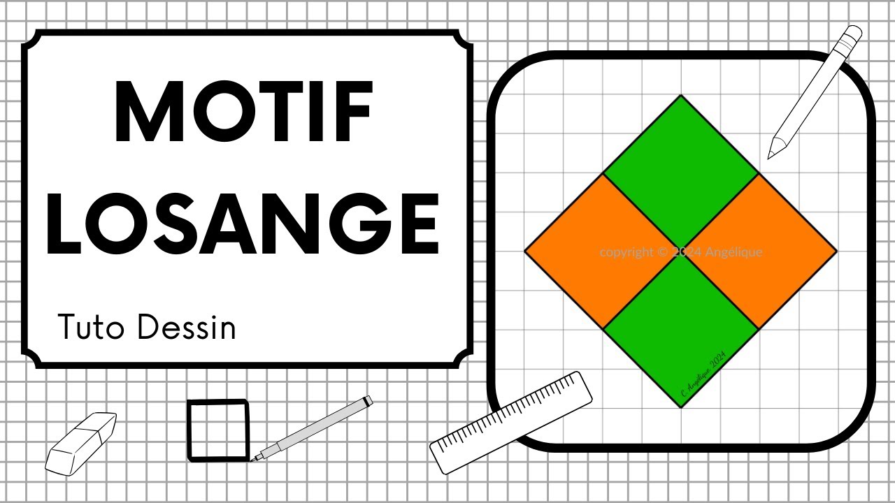 📏 Comment Dessiner un Motif Losange [TUTO Dessin Géométrique 116] - YouTube