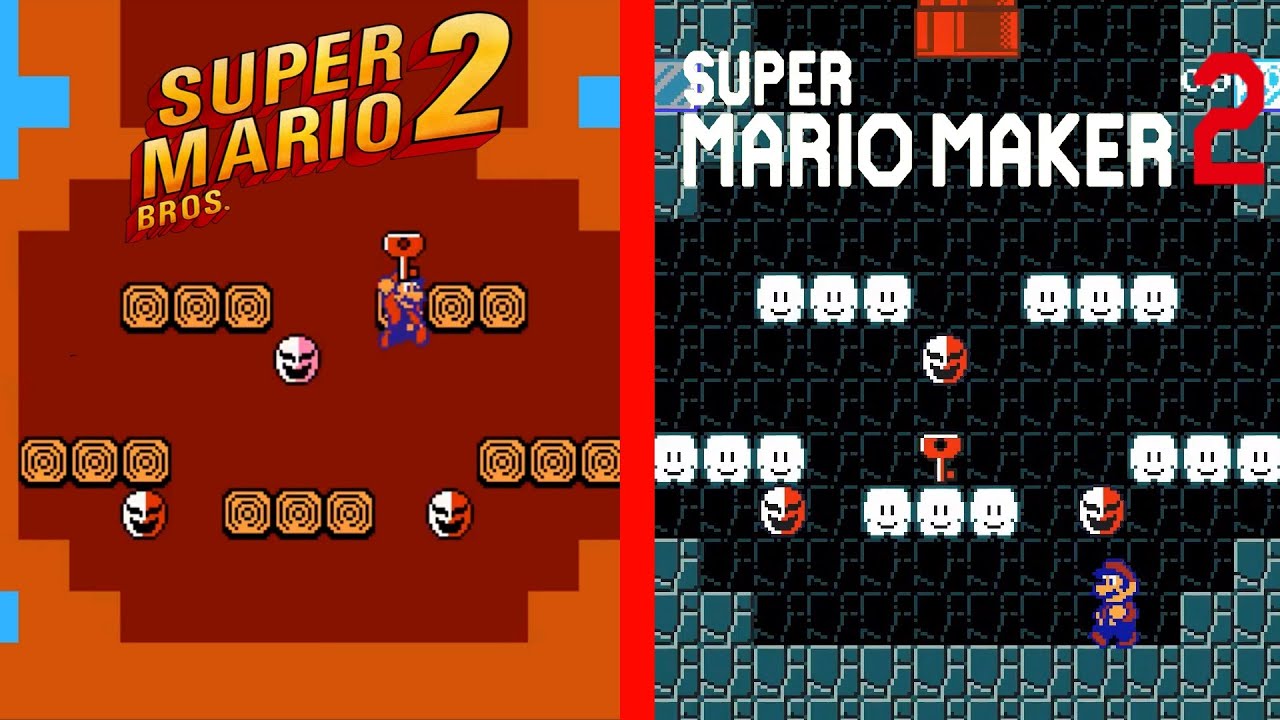 Recreating Super Mario Bros. 2's 1-2 in Super Mario Maker 2 (SMB Style ...