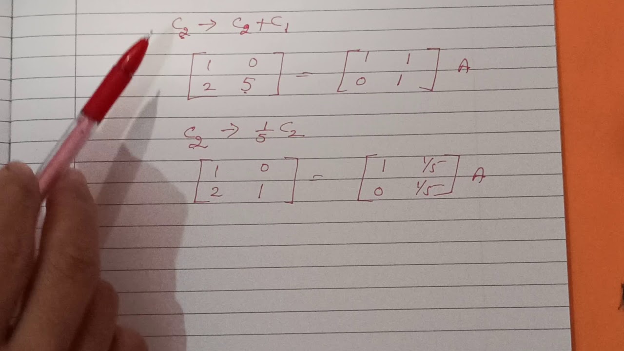 Class 12 ex3.4 column transformation 5-5-2020 - YouTube