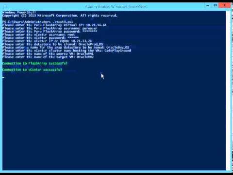 VMware vSphere PowerCLI and Pure Storage CLI - YouTube