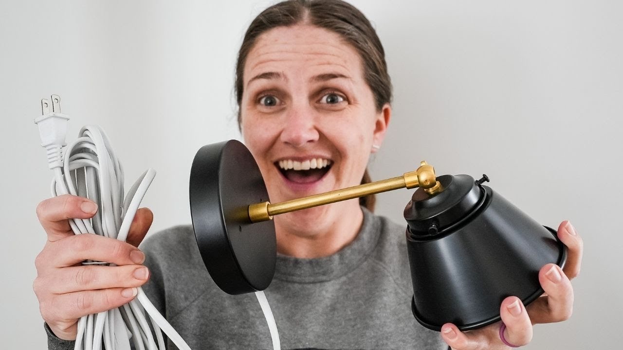 How To Make A DIY Wall Sconce | Build Your Own Plug In Light Fixture ...