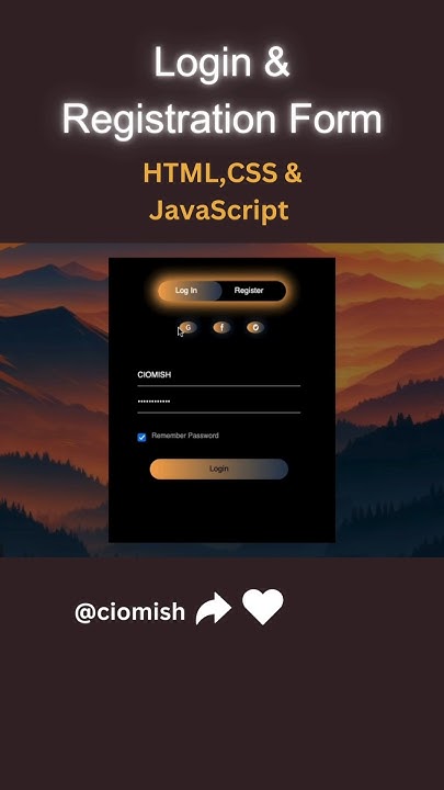 How to create an animated login page using HTML, CSS and JavaScript # ...
