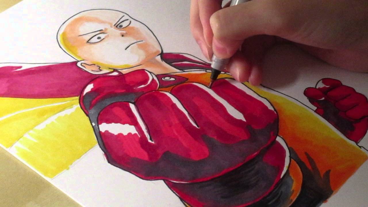 [One Punch-Man] Saitama speed painting - YouTube