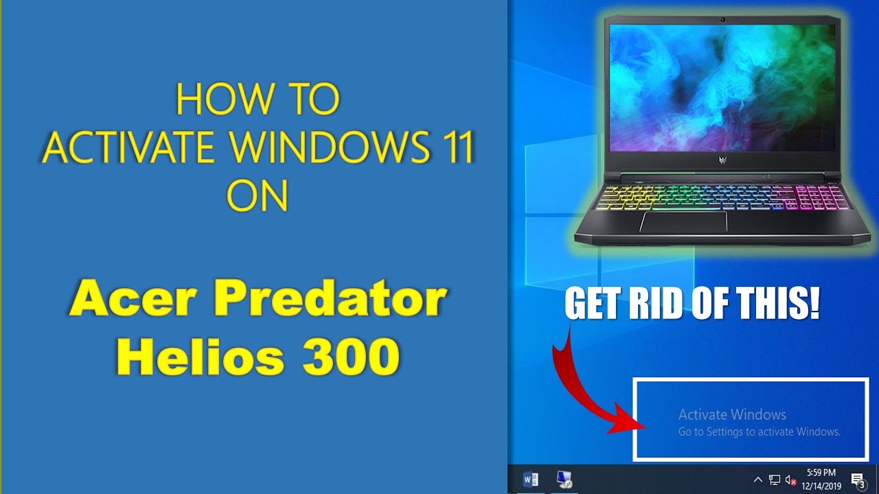 HOW TO ACTIVATE WINDOWS 11 on Acer Predator Helios 300 - YouTube