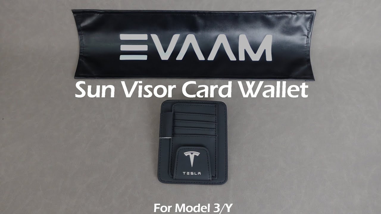 Tesla Sun Visor Card Wallet for Tesla Model 3Y Accessories - YouTube