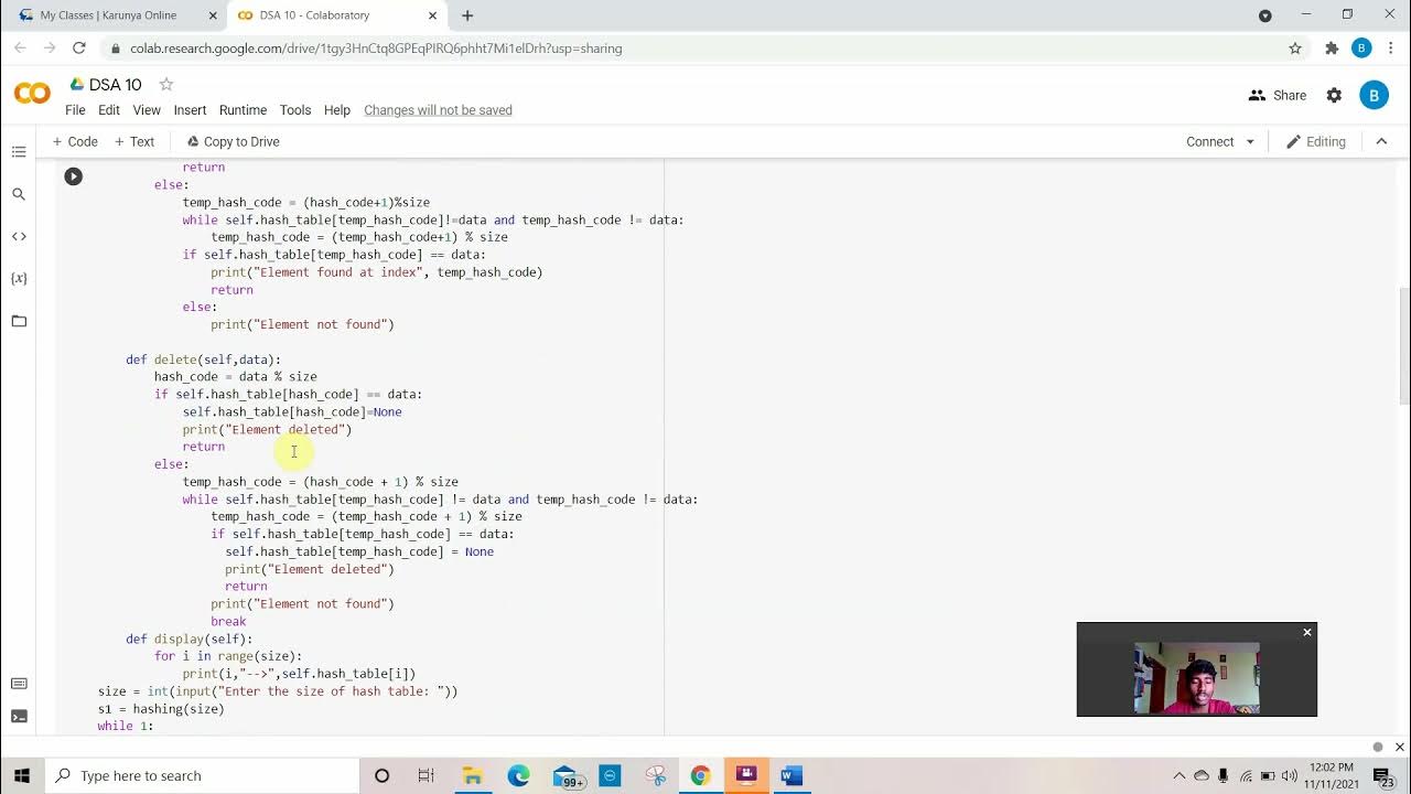 Implementation hash table with linear probing to manage collisions ...